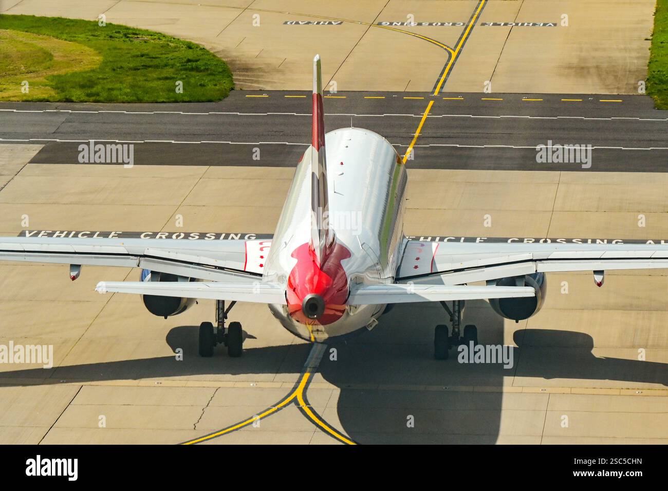 London, England, UK - 29 April 2024: Rear view of an Airbus A320 ...