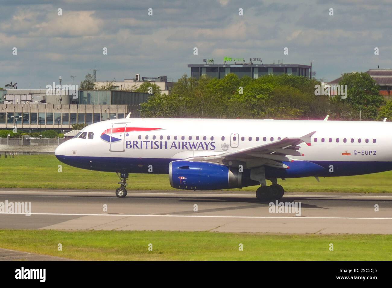 London, England, UK - 29 April 2024: Airbus A319 (registration G-EUPZ ...