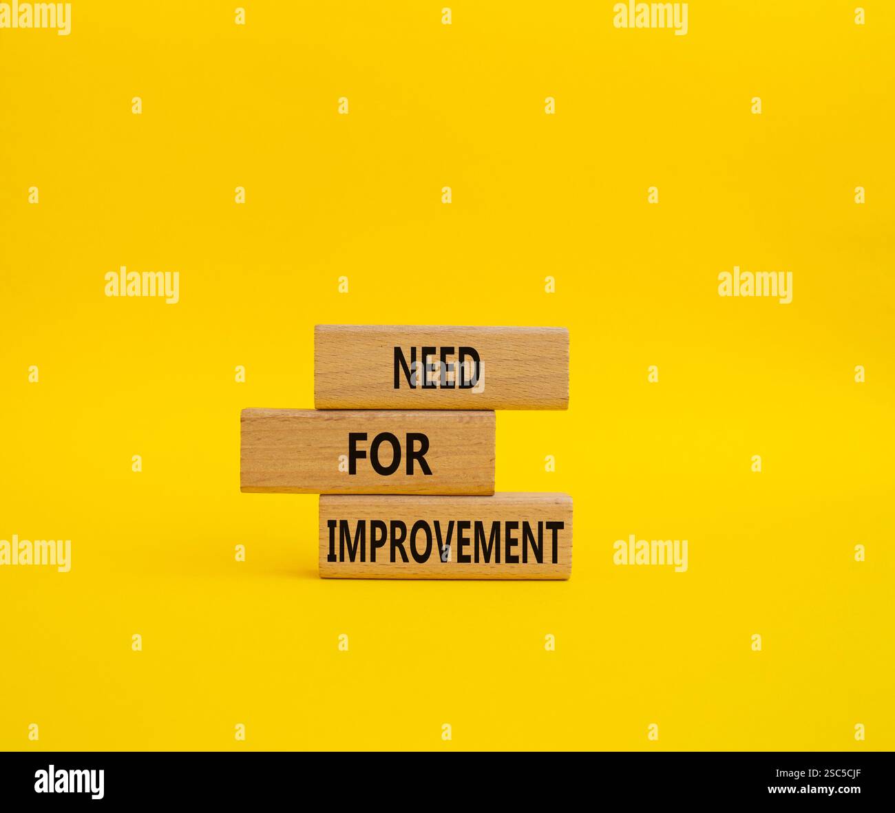 Need for Improvement symbol. Wooden blocks with words Need for ...