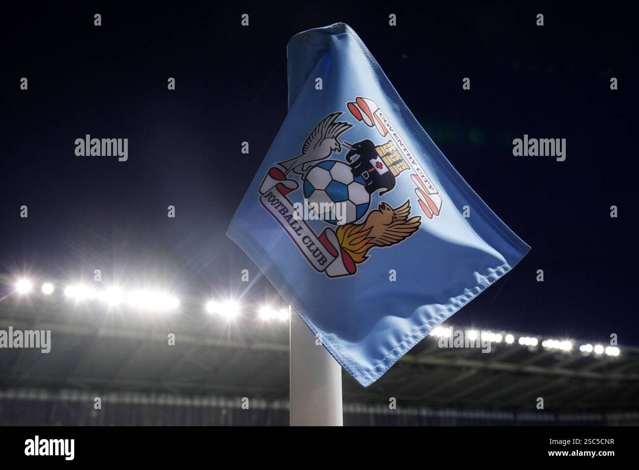 A general view of the corner flag inside the ground ahead of the Sky Bet Championship match at ...