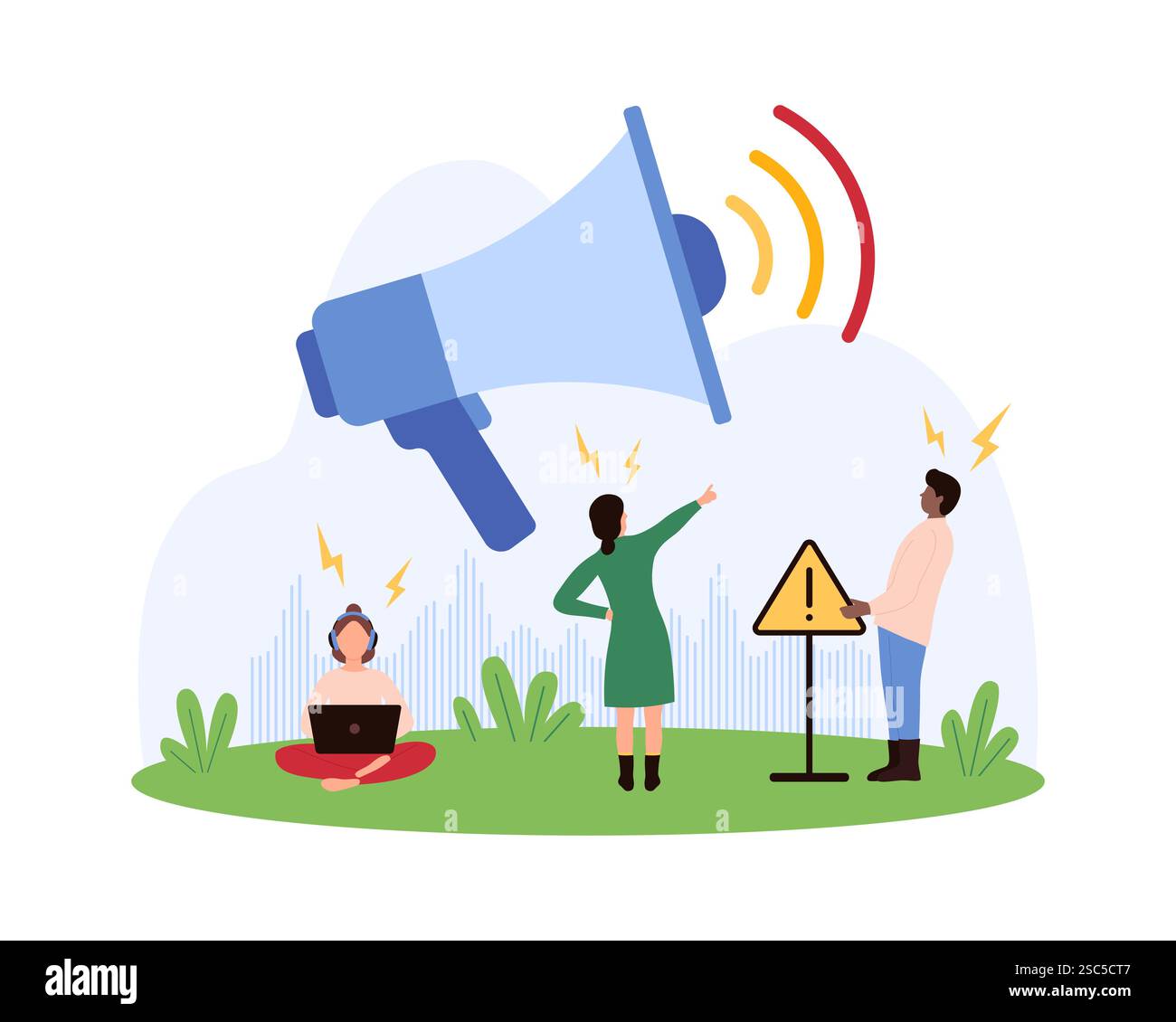 Environmental and noise pollution issue Stock Vector Images - Alamy