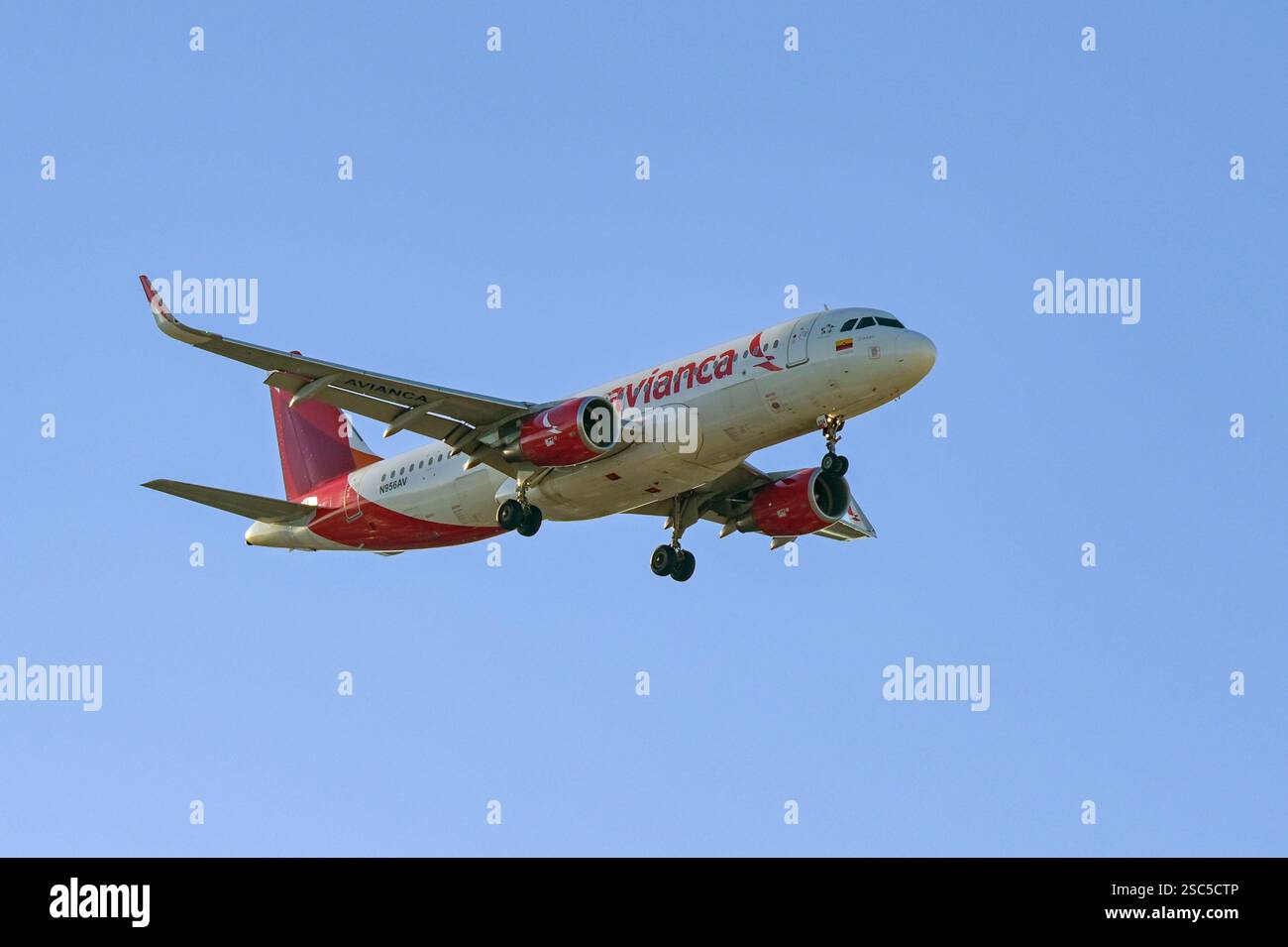 Miami, Florida, USA - 4 January 2025: Airbus A320 jet (registration ...
