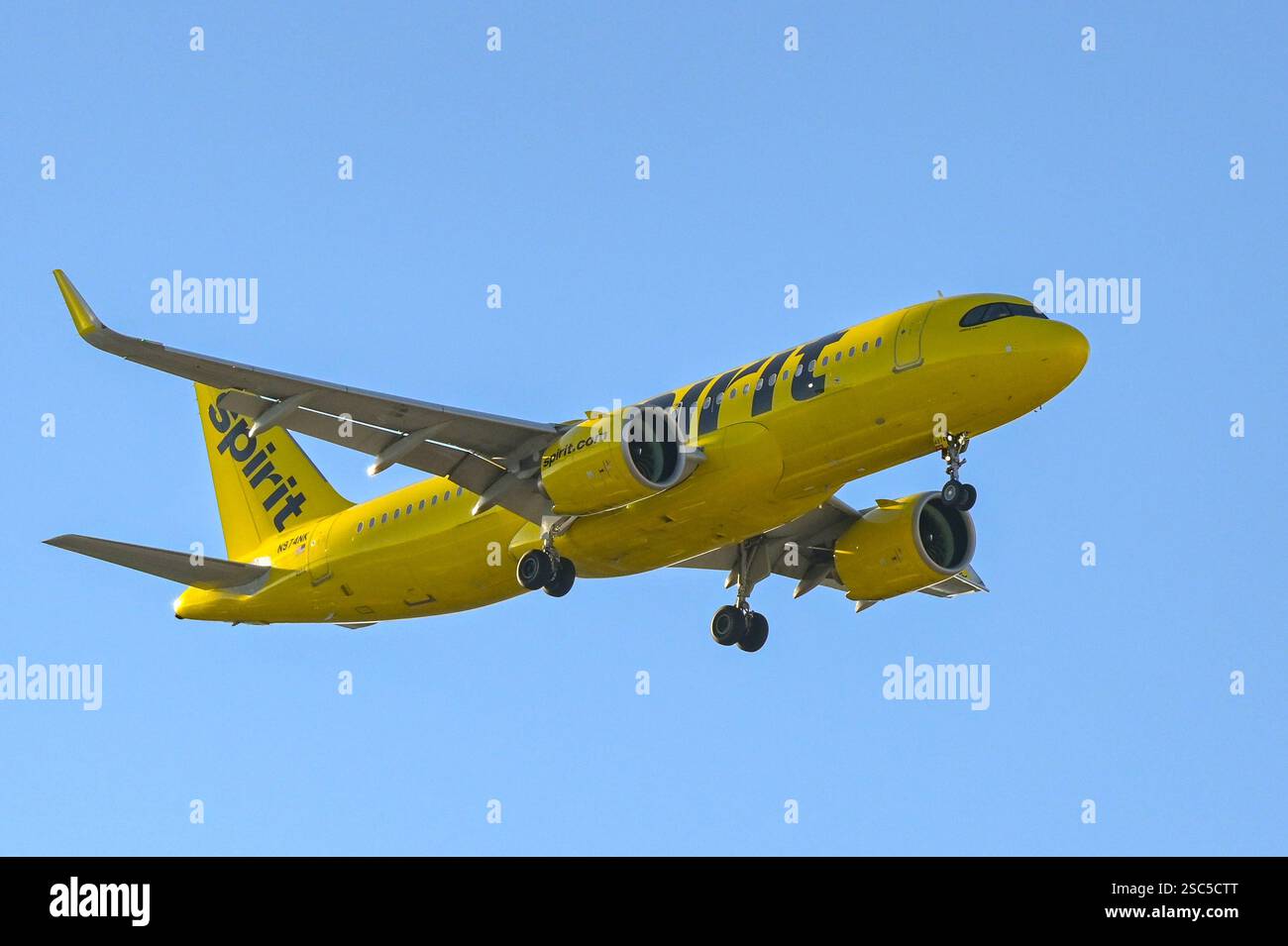 Miami, Florida, USA - 4 January 2025: Airbus A320 jet (registration ...