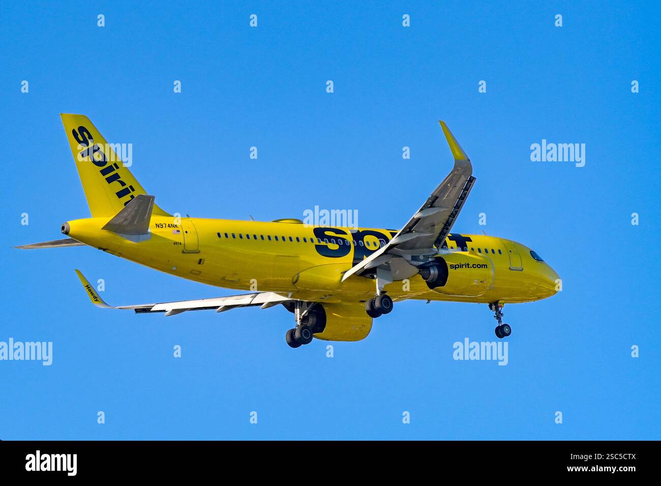 Miami, Florida, USA - 4 January 2025: Airbus A320 jet (registration ...