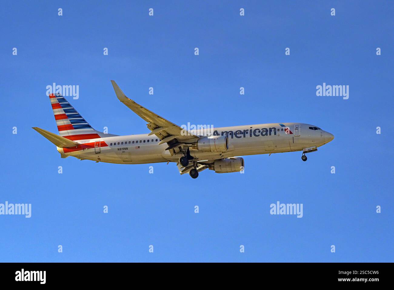 Miami, Florida, USA - 4 January 2025: Boeing 737 800 jet (registration ...