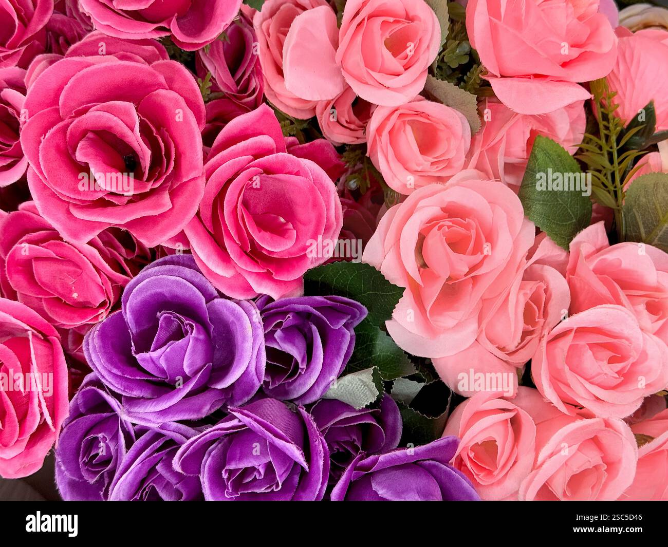 Beautiful rose flowers arrangement in various colors, from red, maroon ...