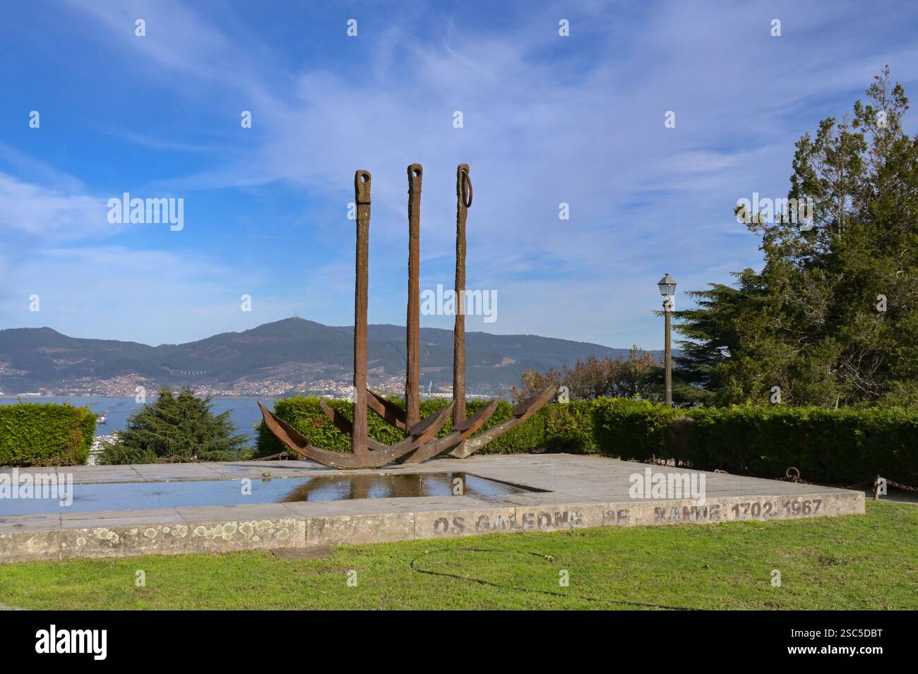 Vigo, Spain - 14 January 2025: The Anchors monument in the park on O ...