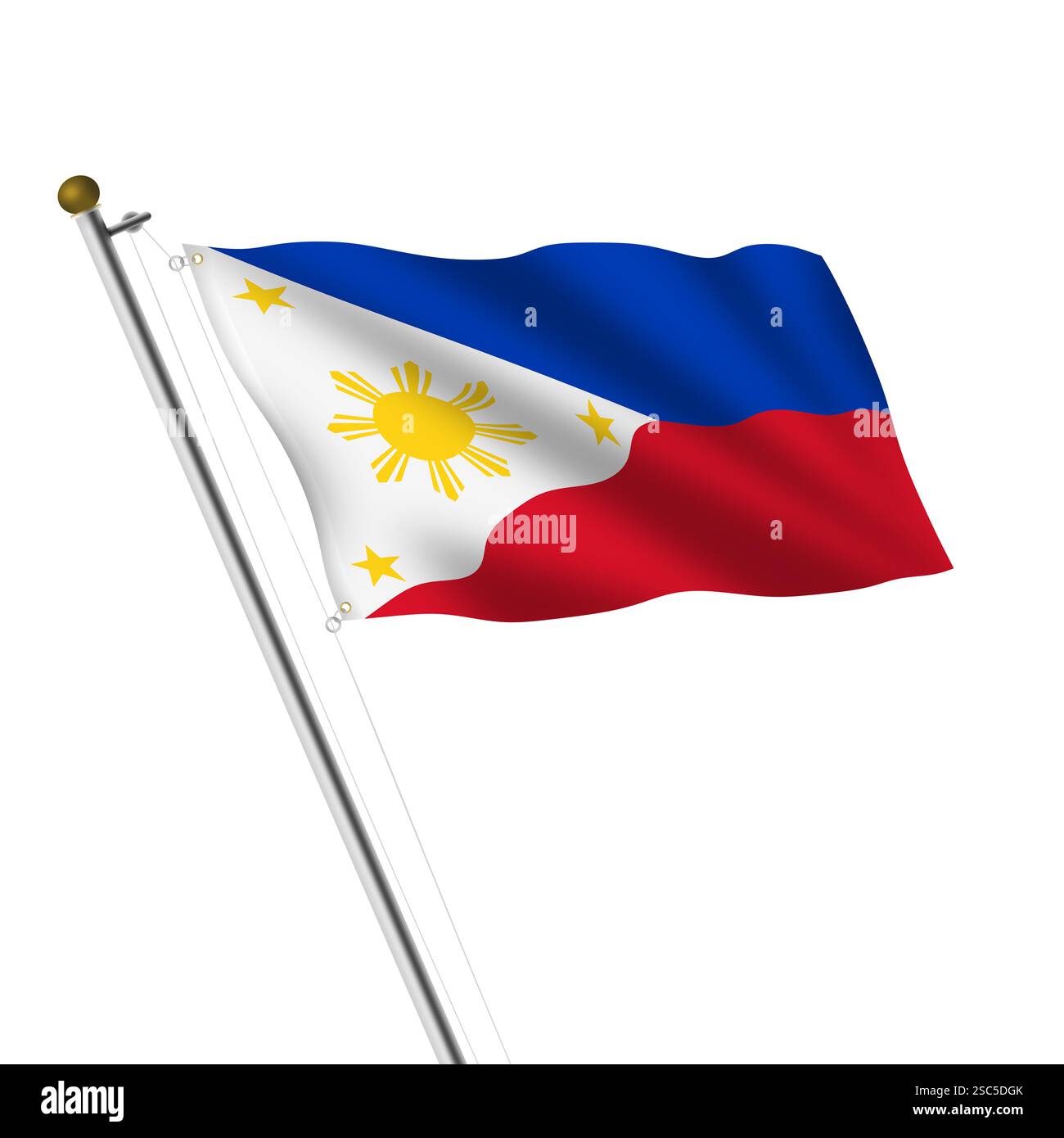 Philippines flagpole with clipping path Stock Photo - Alamy