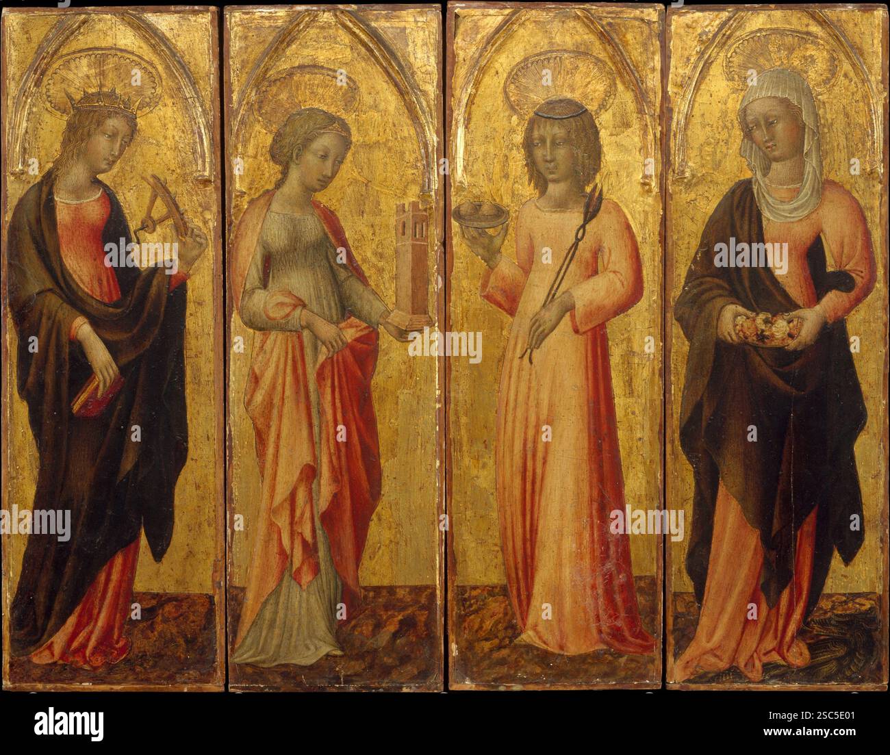 Saints Catherine of Alexandria, Barbara, Agatha, and Margaret Giovanni ...