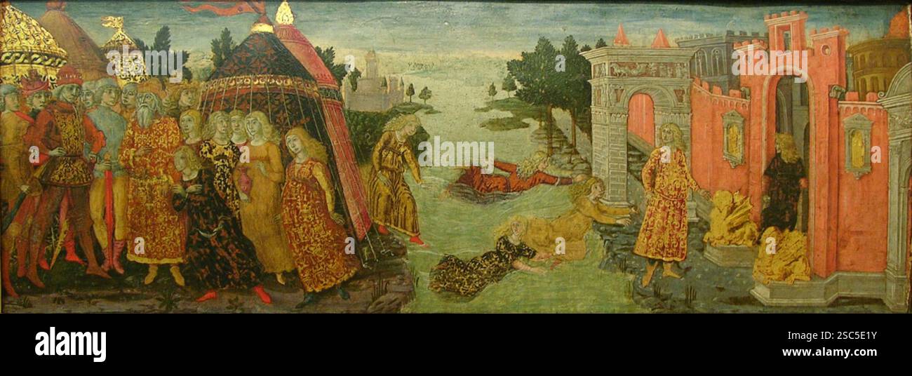 The Legend of Cloelia painting by Guidoccio di Giovanni Cozzarelli Stock Photo - Alamy