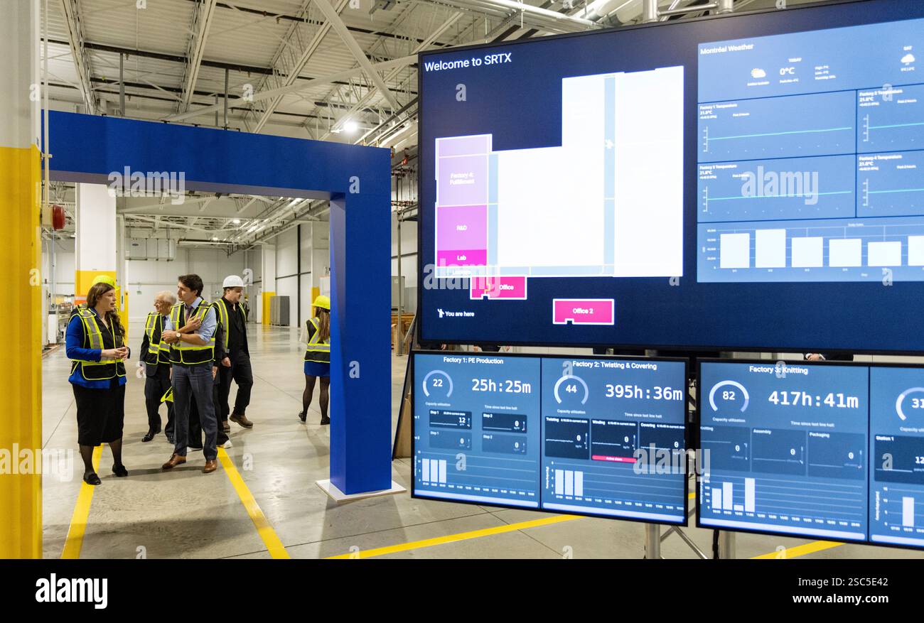 Montreal, Canada. 08th Mar, 2024. Prime Minister Justin Trudeau tours ...