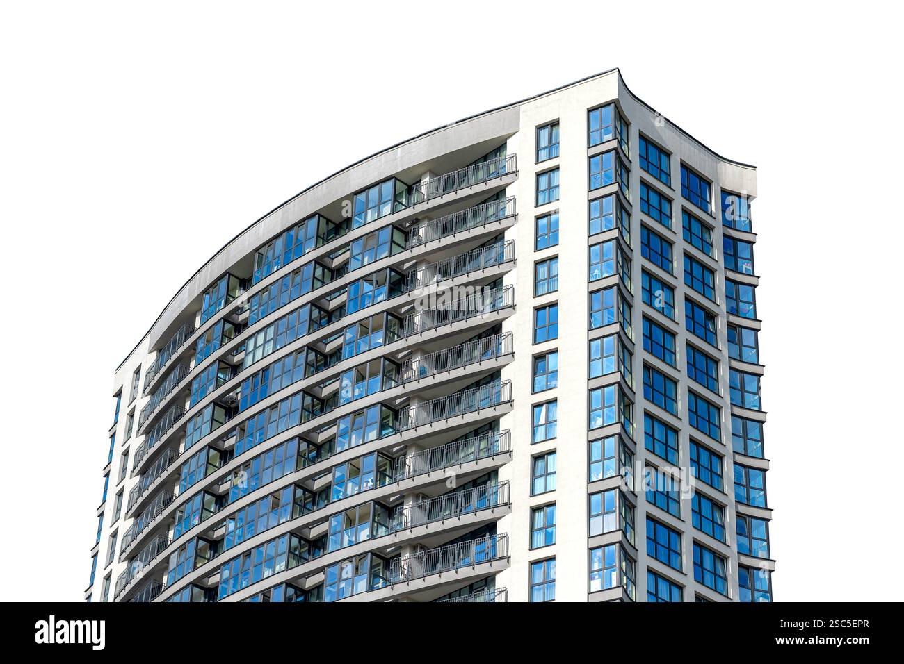 Modern glass skyscraper with sleek facades, high-rise office building ...