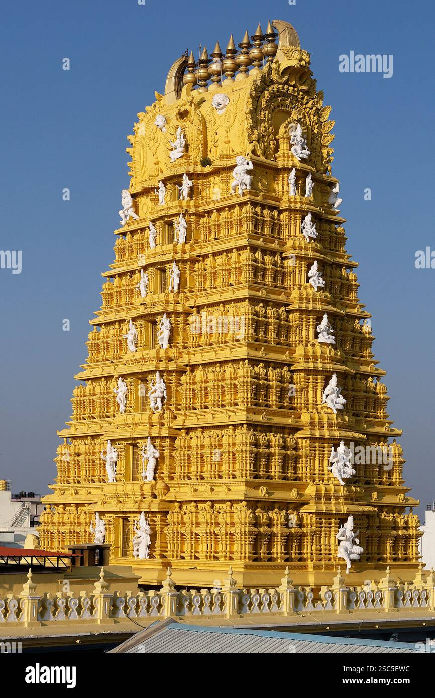 Chamundeshwari Temple on Chamundi Hill in Mysuru (Mysore), Karnataka, India Stock Photo - Alamy