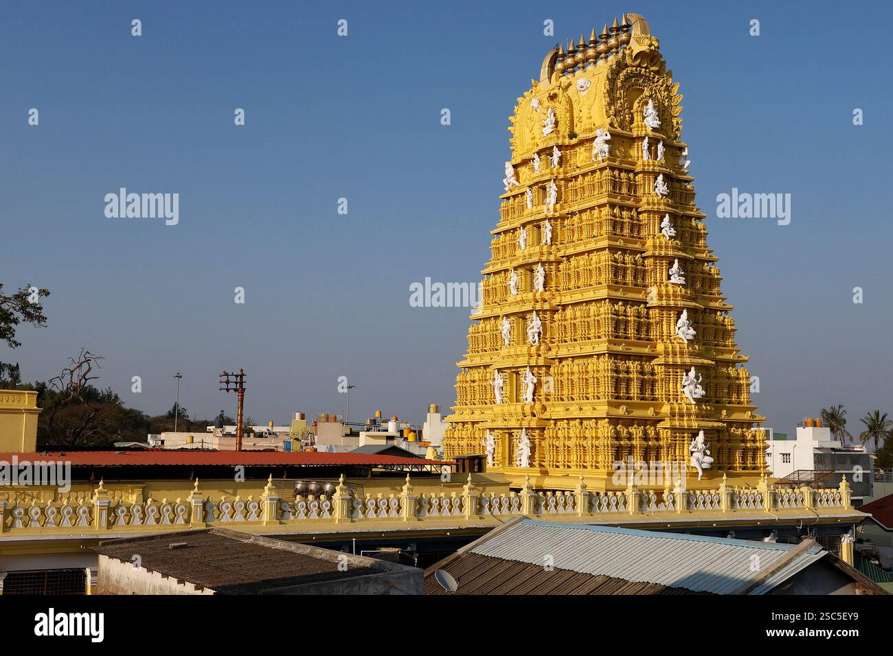 Chamundeshwari Temple on Chamundi Hill in Mysuru (Mysore), Karnataka, India Stock Photo - Alamy