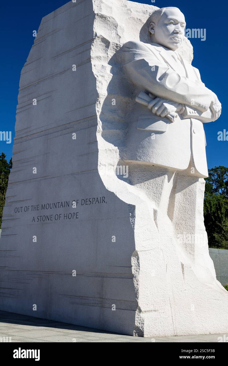 This is a portion of the Martin Luther King, Jr. Memorial in Washington ...
