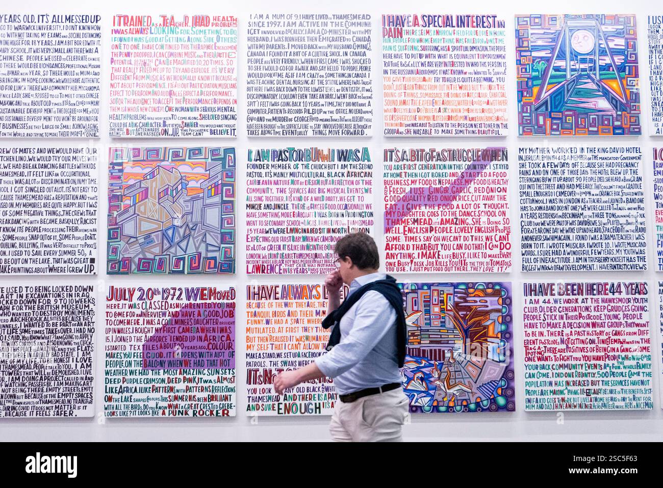 Thamesmead Codex by Bob and Roberta Smith on display at The Tate Modern ...
