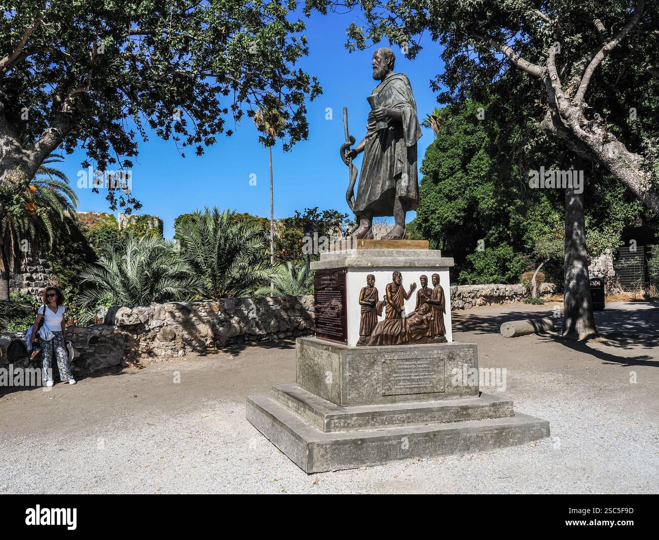 Statue of Hippocrates, Kos Town, Kos, Greece Stock Photo - Alamy