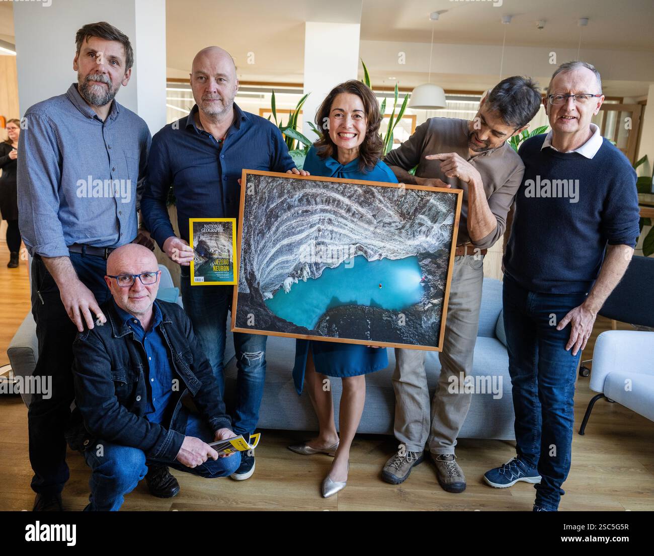 Standing from left: expedition participant Richard Bouda, expedition ...