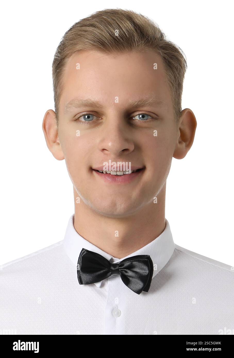 Passport photo. Portrait of man on white background Stock Photo - Alamy