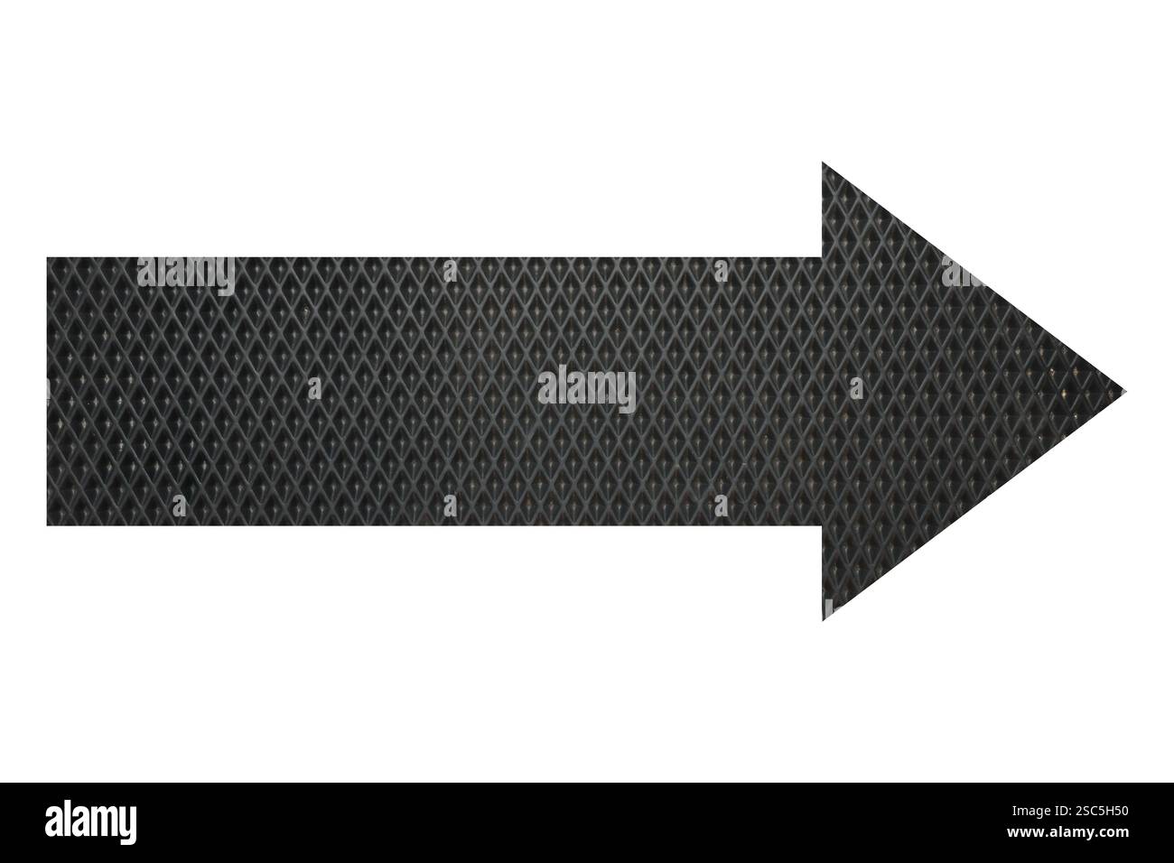 Arrow with texture of rubber mat isolated on white Stock Photo - Alamy