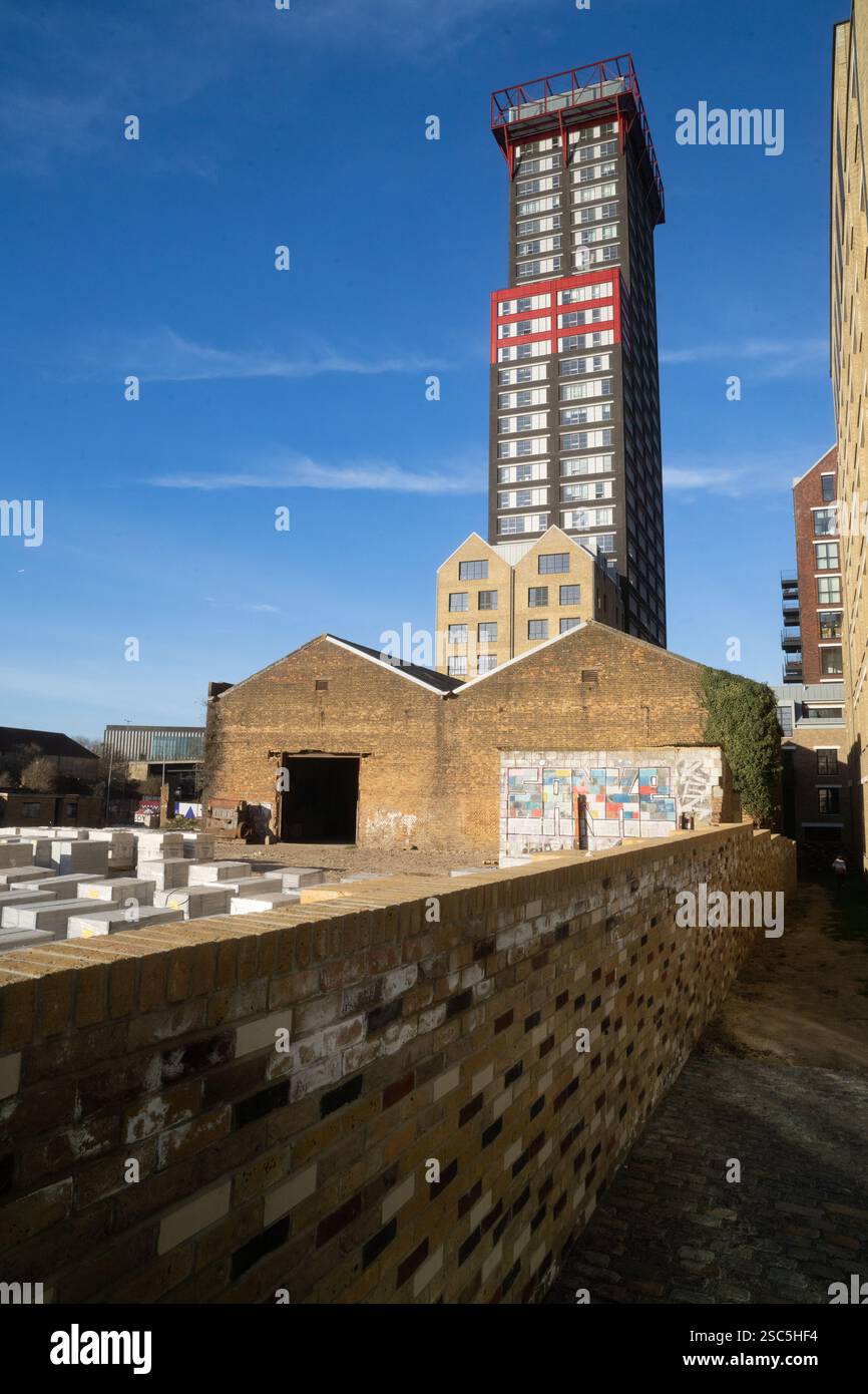 Modern apartment tower (The Boiler House) rises above renovated ...