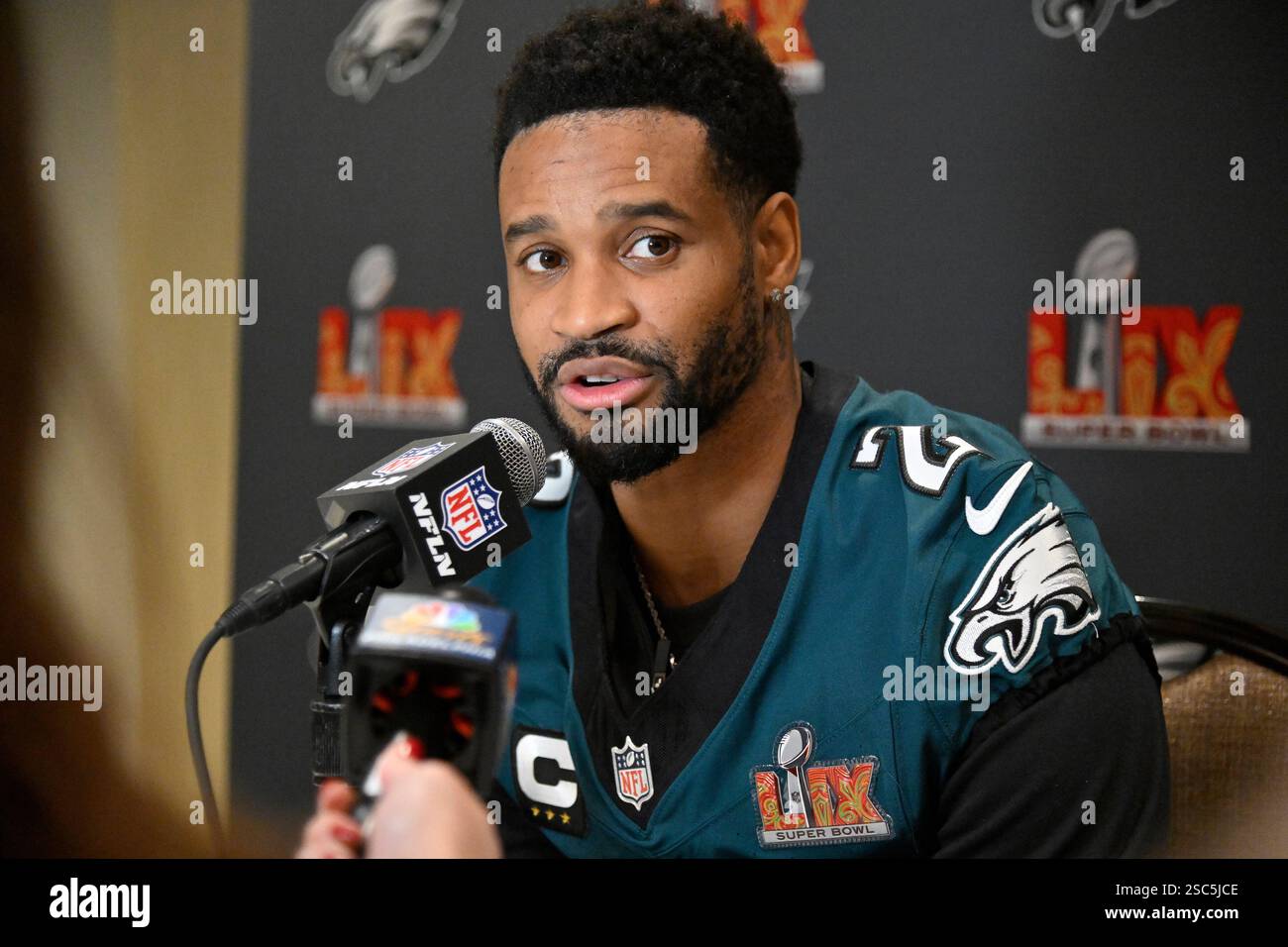 February 5, 2025, New Orleans LA; Philadelphia Eagles cornerback Darius ...