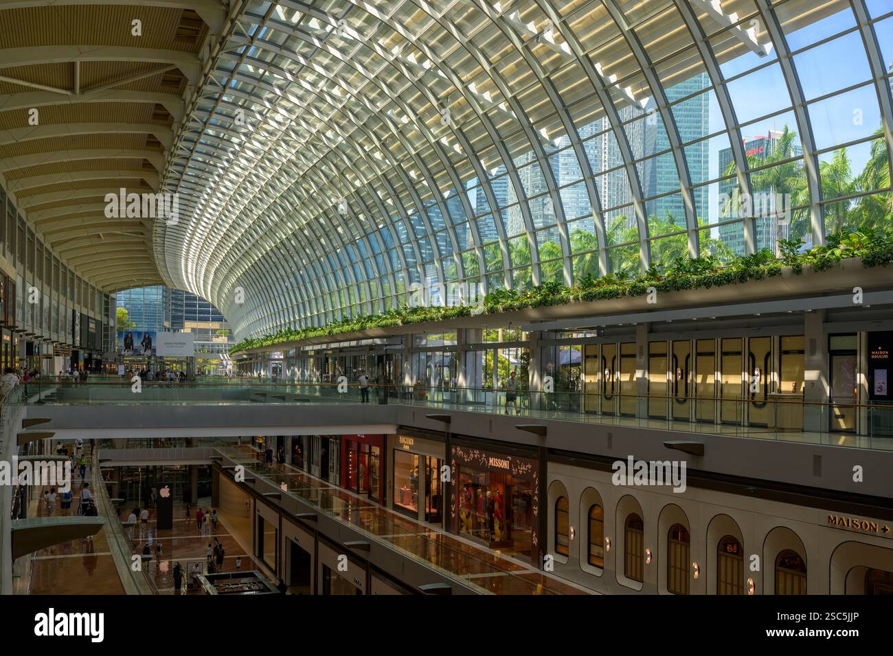 The Shoppes at Marina Bay Sands luxury shopping centre at the base of ...