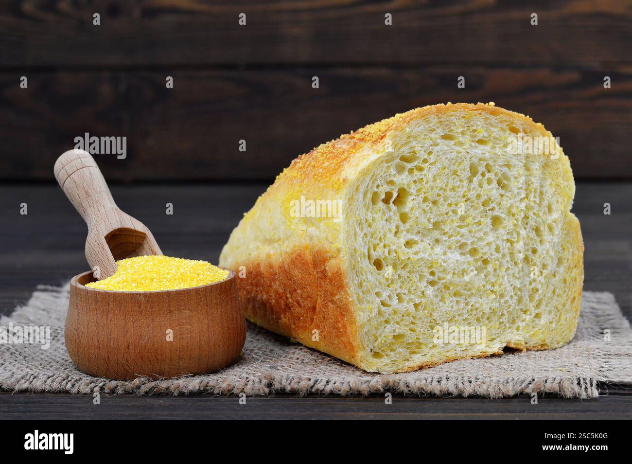 Cornbread and corn flour Stock Photo - Alamy