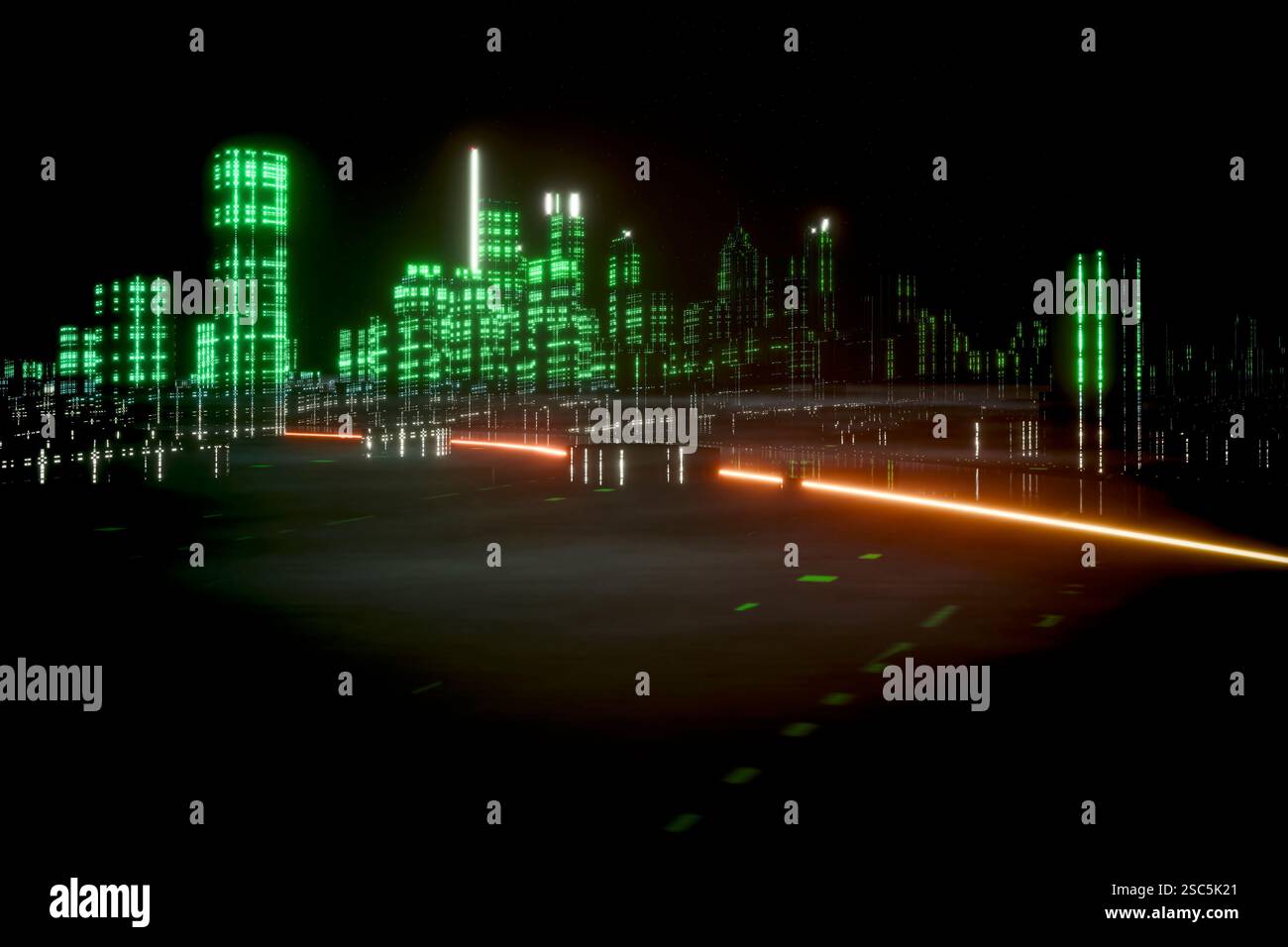 Rendered CGI scene of detailed 3D model representing the Center City ...