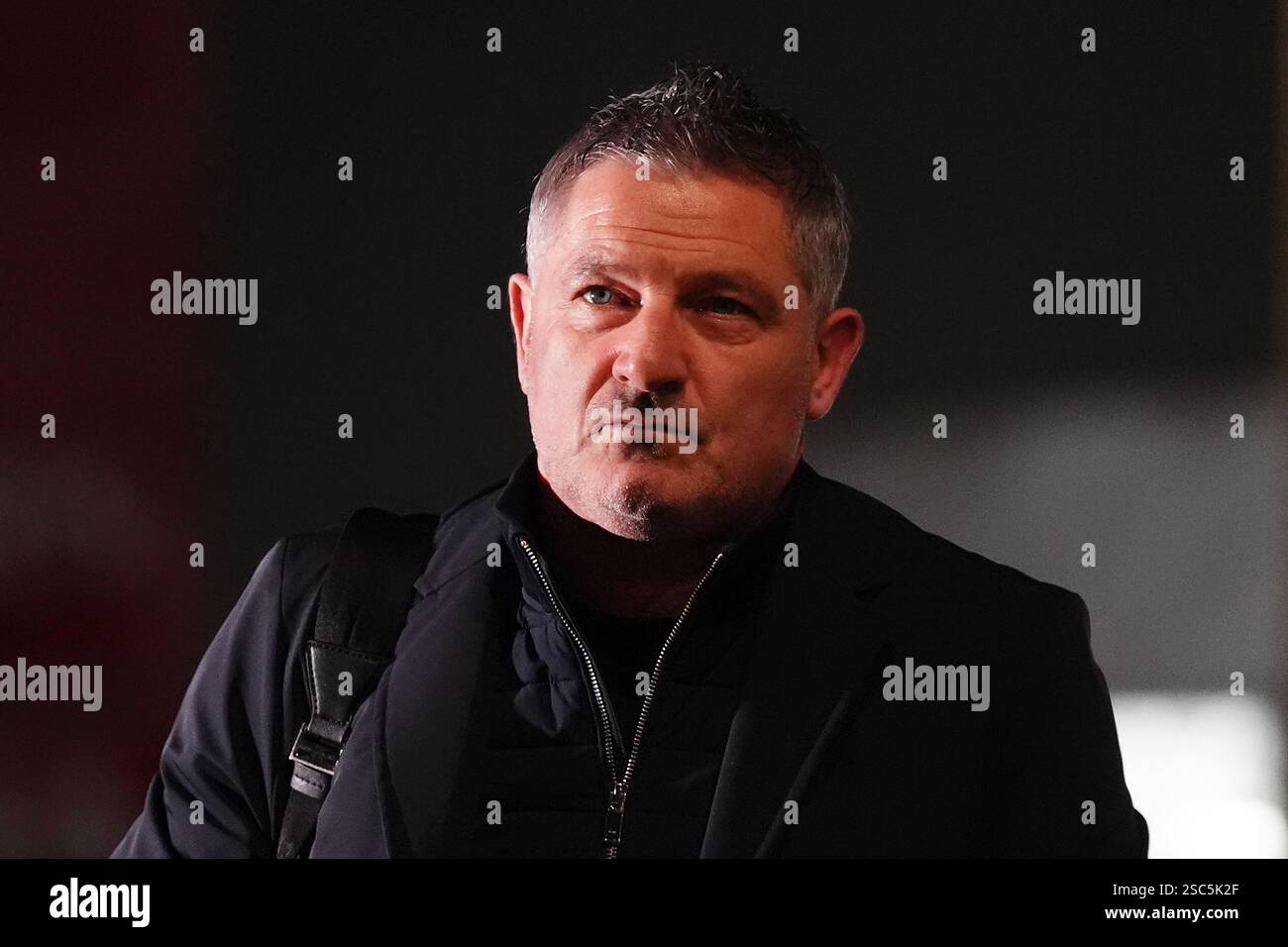 Dundee manager Tony Docherty arrives at the ground ahead of the William ...