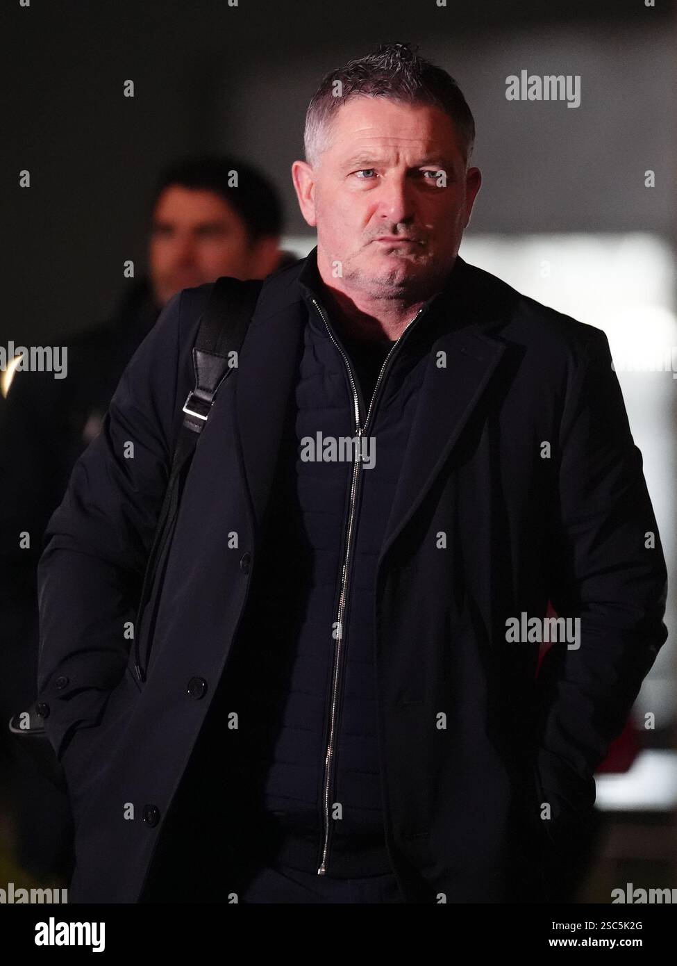 Dundee manager Tony Docherty arrives at the ground ahead of the William ...