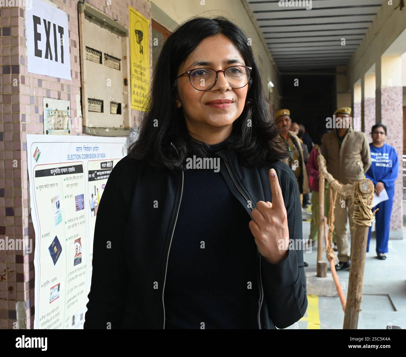 NEW DELHI, INDIA - FEBRUARY 5: AAP Rajya Sabha MP Swati Maliwal after ...