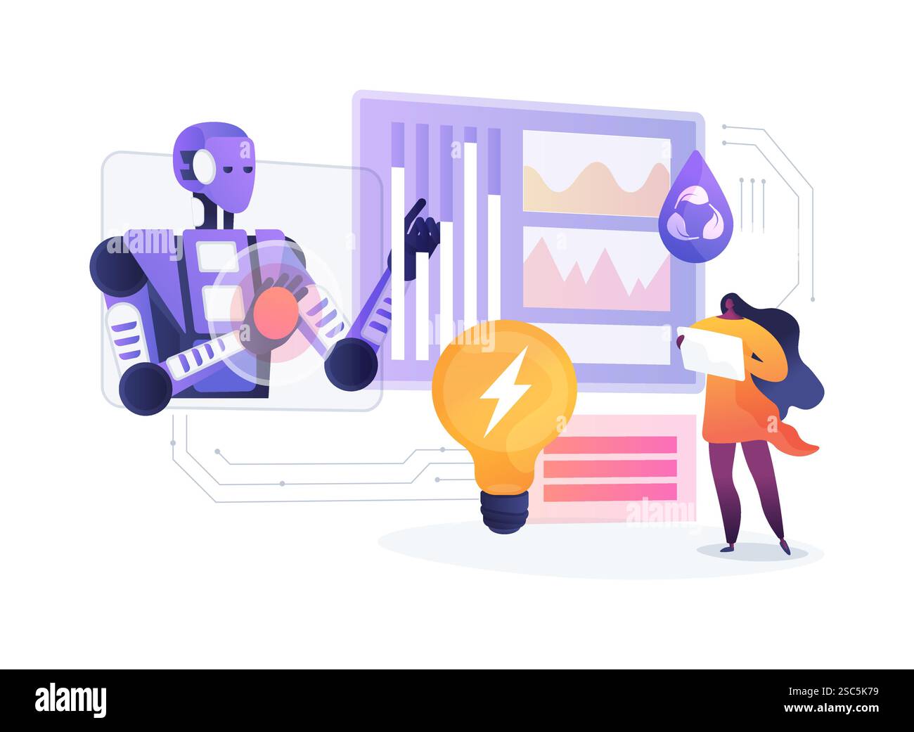 AI-Streamlined Environmental Compliance abstract concept vector ...