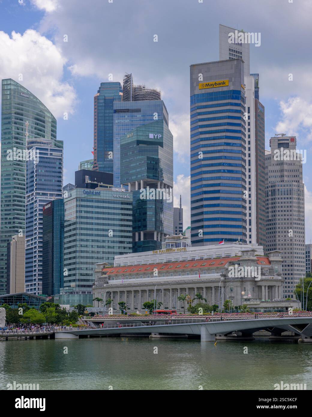 Collyer Quay and the towering office blocks of Singapore's financial ...