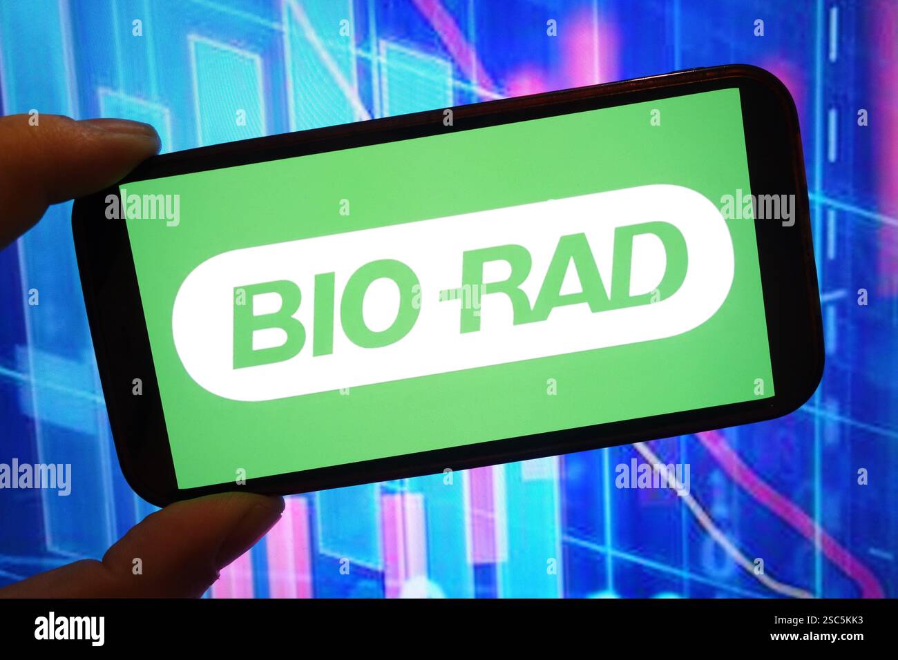 In this photo illustration, the Bio-Rad Laboratories company logo is ...