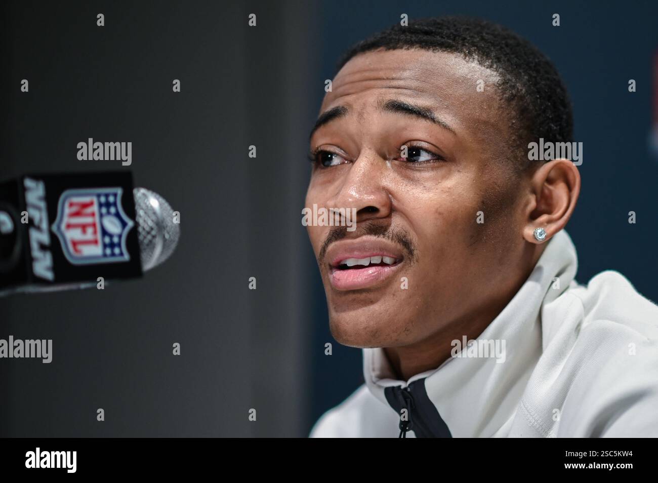 Philadelphia Eagles Wide Receiver, DeVonta Smith, during a media ...
