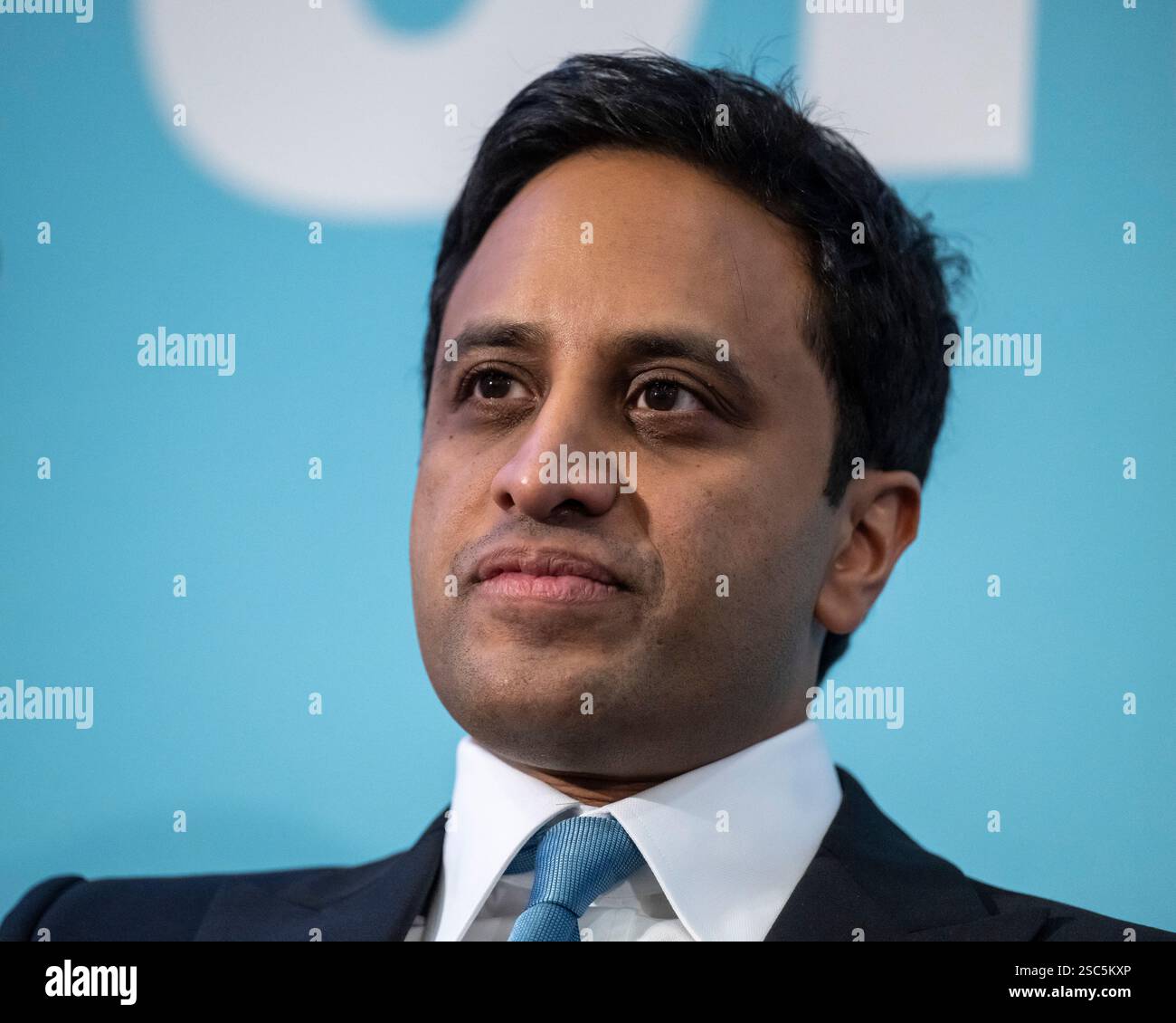 London, UK. 5 February 2025. Zia Yusuf, Chairman Reform UK, at a Reform ...