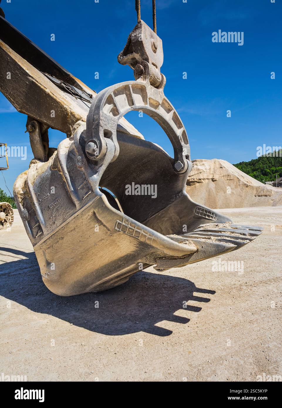 Career excavator for mining of limestone and gravel Stock Photo - Alamy