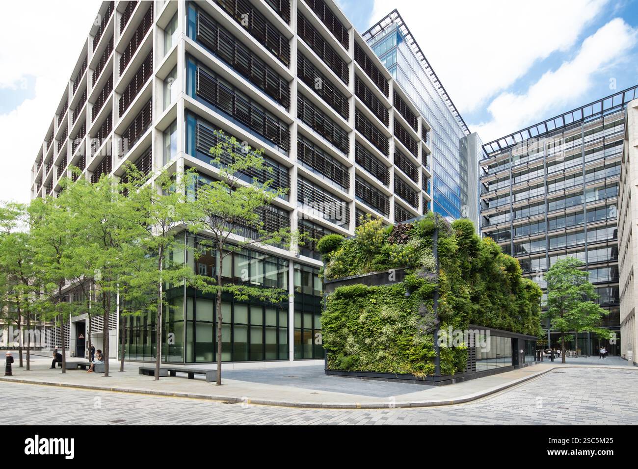 Modern architecture in London's City of London, featuring a vertical ...