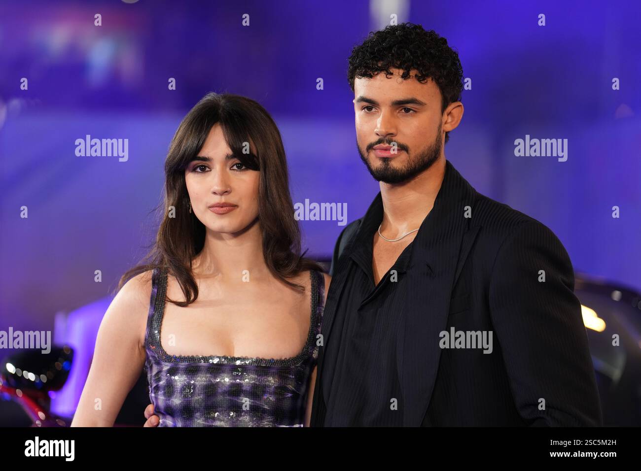 Asha Banks and Matthew Broome attend the UK premiere of My Fault, at ...