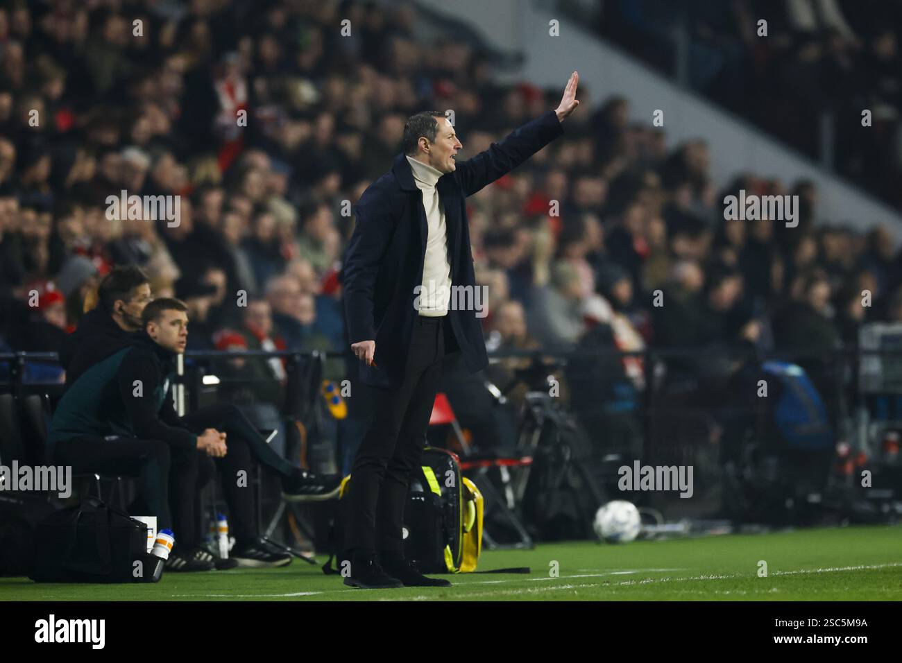EINDHOVEN - Feyenoord coach Brian Priske during the KNVB Cup match ...