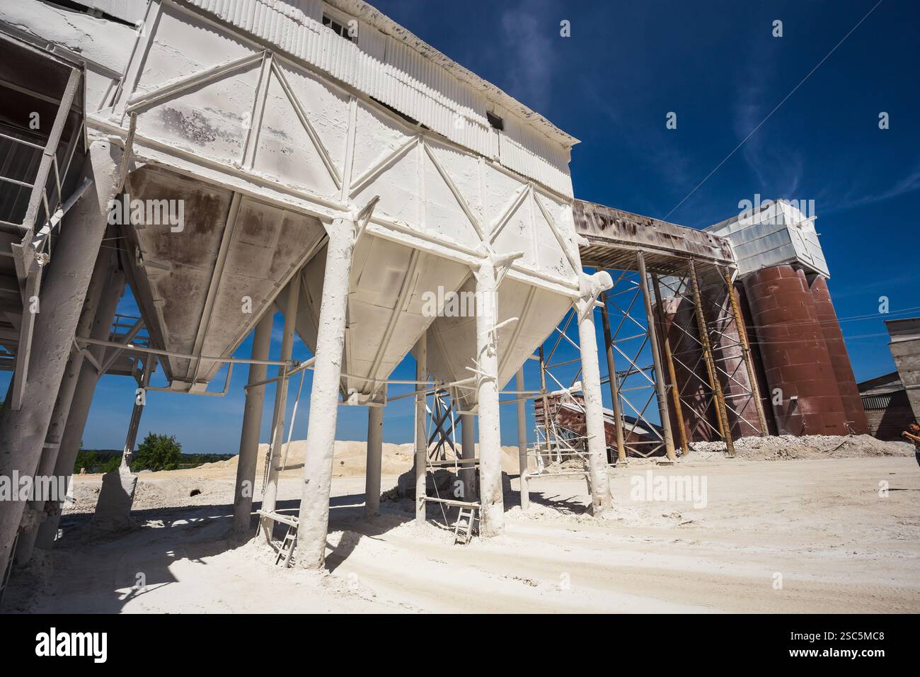 industrial container at the plant for the production of building ...