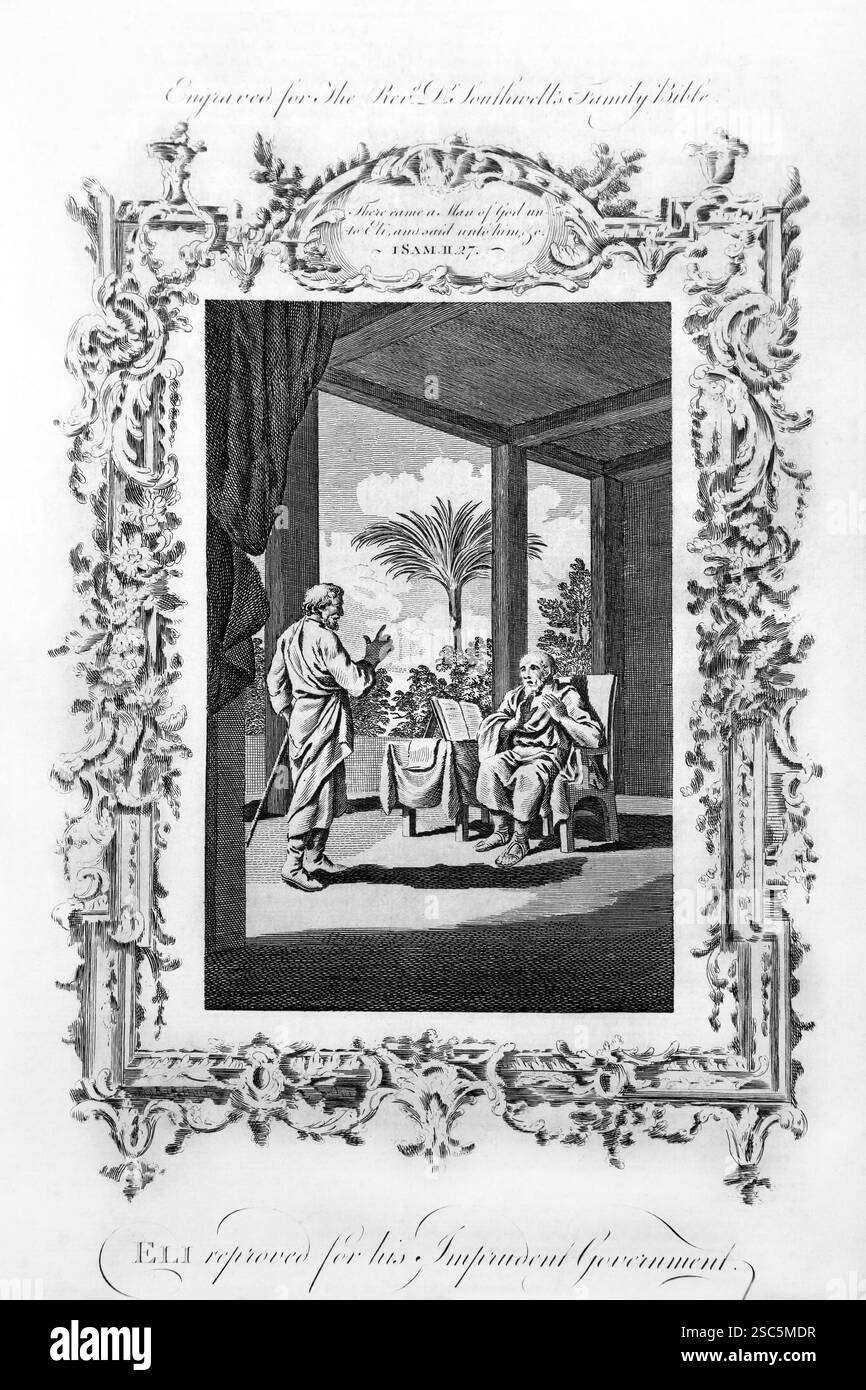 Copper-Plate Engraving of Eli reproved for his Imprudent Government ...