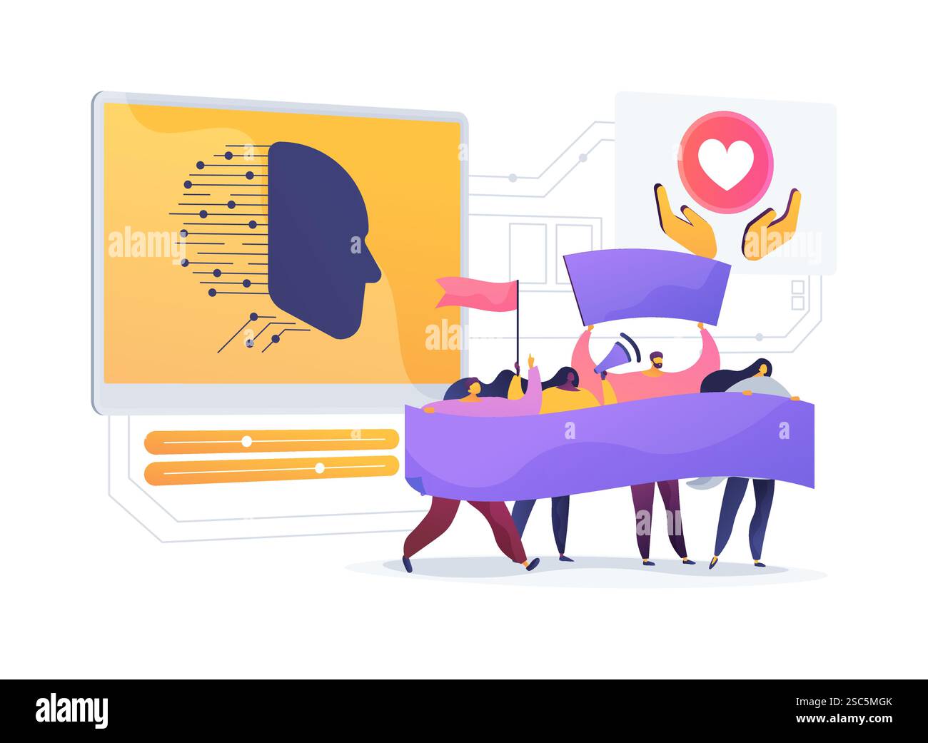 AI-Supported Cause Identification abstract concept vector illustration ...