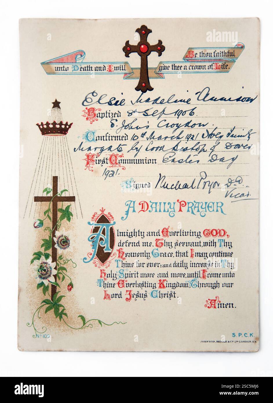 Religious certificate hi-res stock photography and images - Alamy