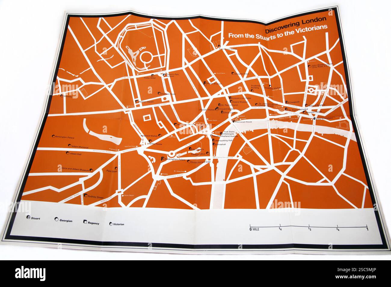 Discovering London from the Stuarts to the Victorians Map Stock Photo ...