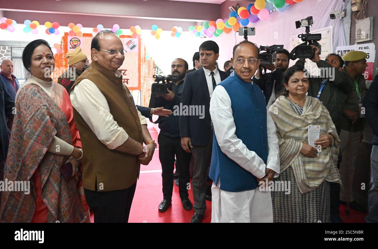 NEW DELHI, INDIA - FEBRUARY 5: Delhi LG Vinai kumar Saxena along with ...