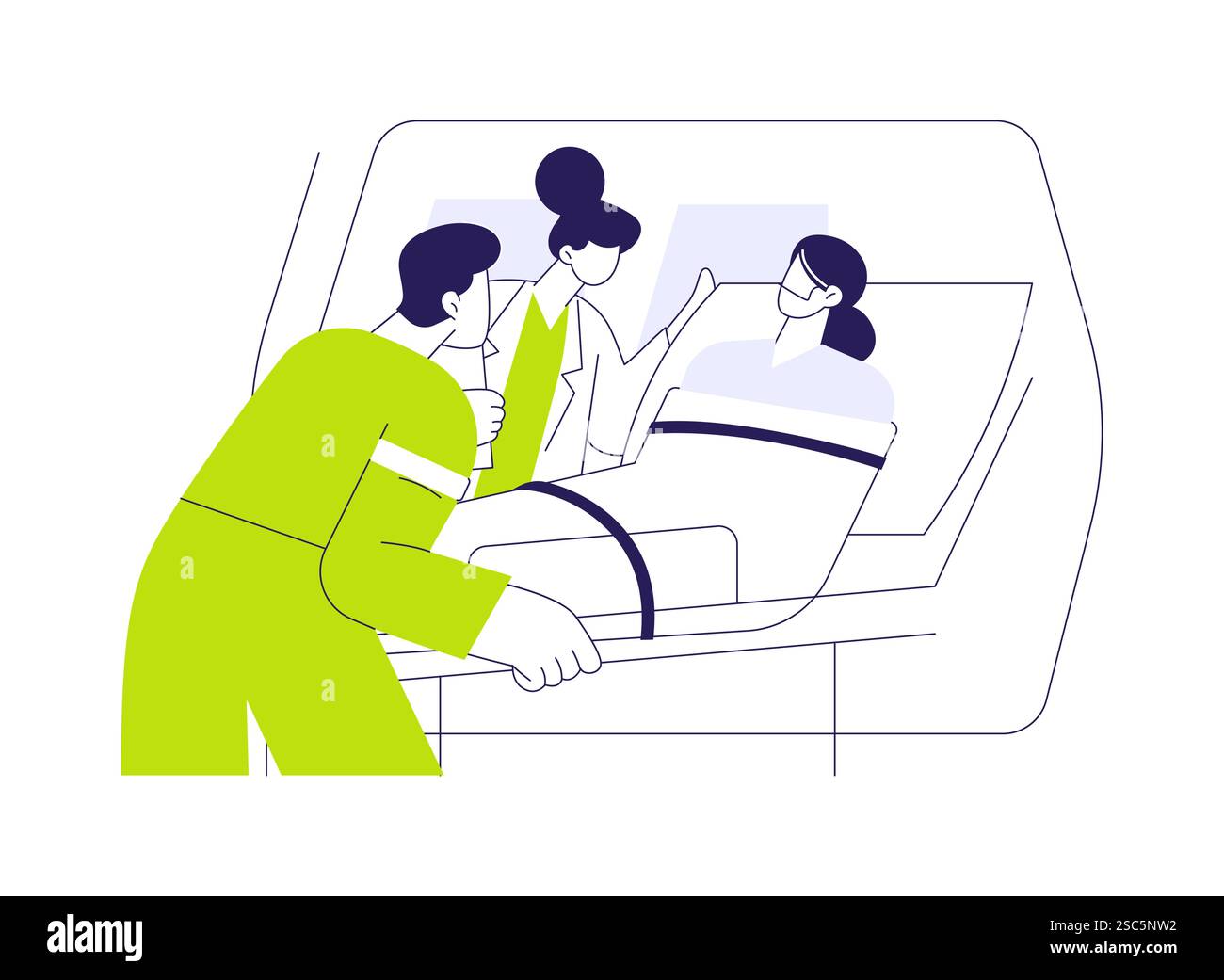Patient transportation abstract concept vector illustration Stock ...