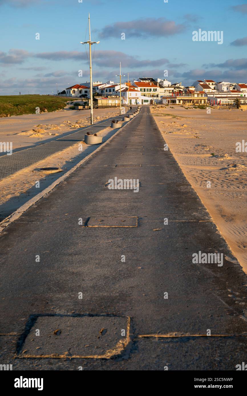 Portugal, Oeste Region, Baleal, The Tombolo linking Baleal Island to ...