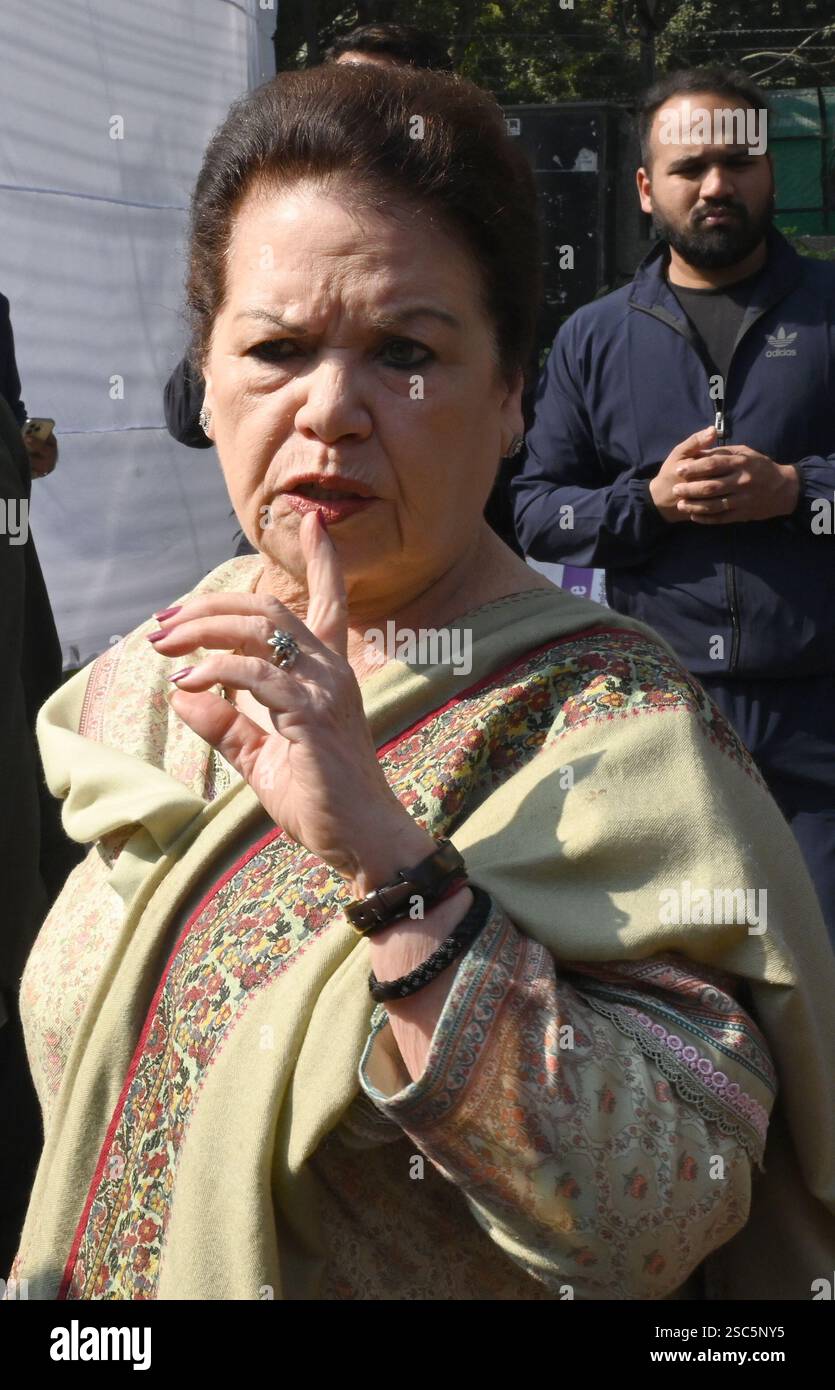 NEW DELHI, INDIA - FEBRUARY 5: Maureen Vadra mother of Robert vadra after cast her vote at ...